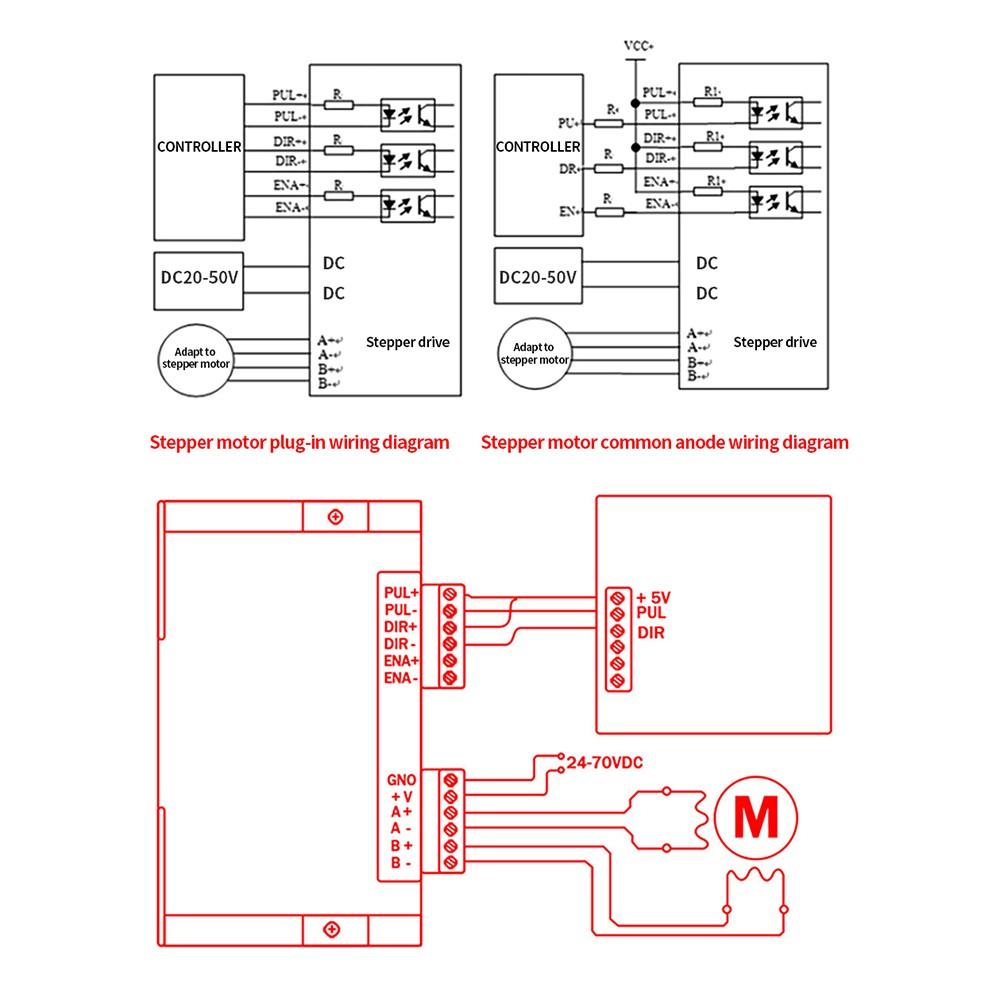 Buy DM542 Stepper Motor Driver Controller DC 24-60V Nema 23 / 17 CNC 4 ...