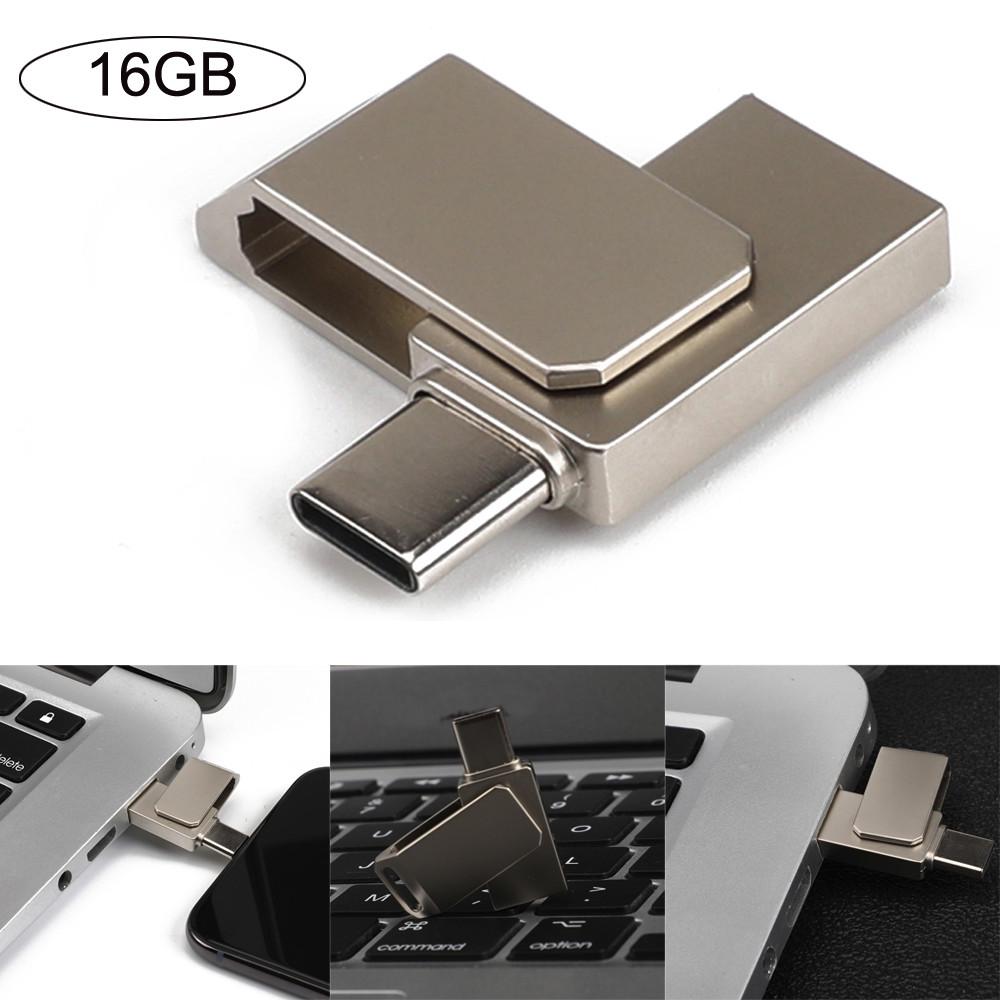 Fashion USB 2.0 16GB Flash Drive Memory Stick Storage OTG Dual-use U ...
