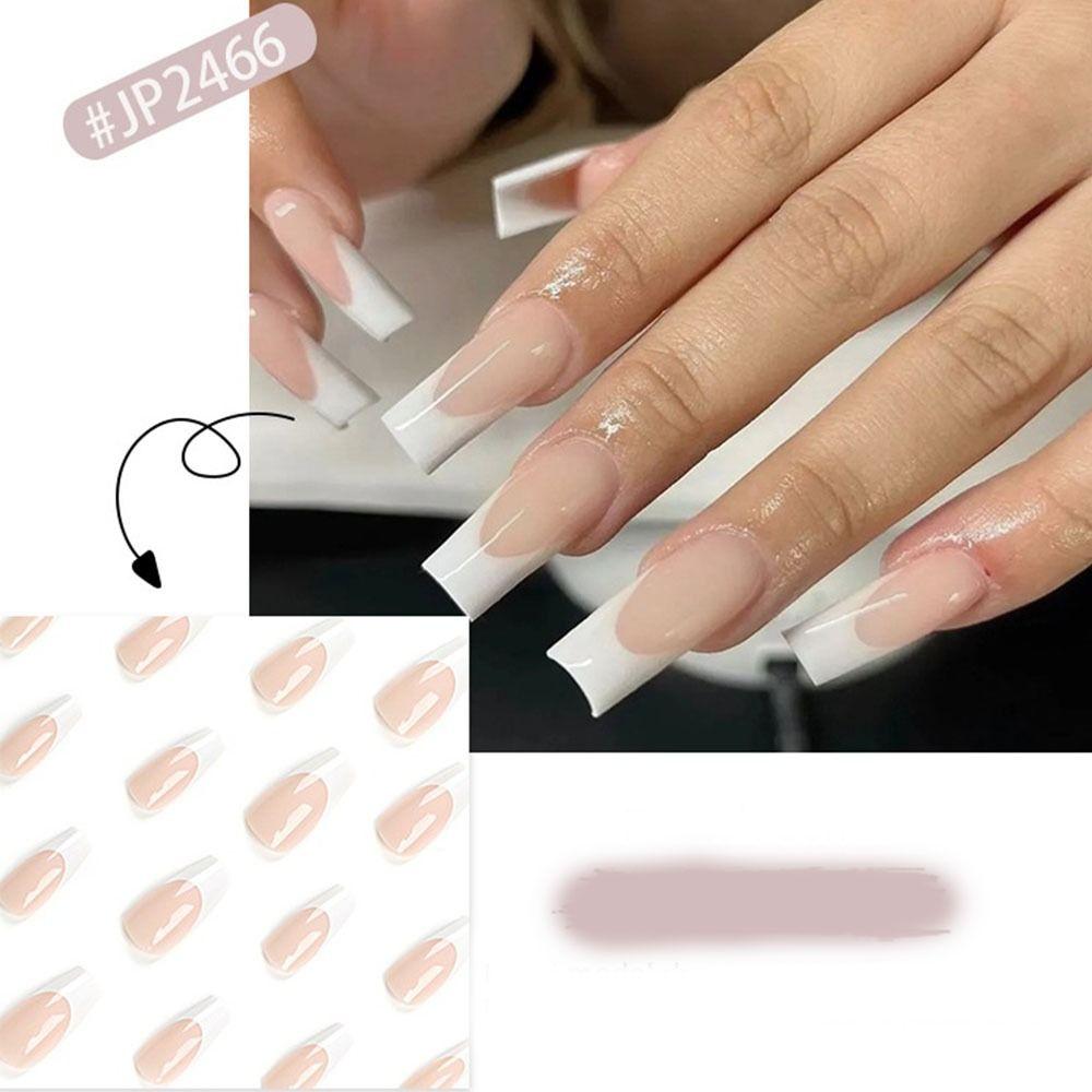 Длинные накладные ногти в стиле балерины. Френч-пресс на ногтях. Новые ...