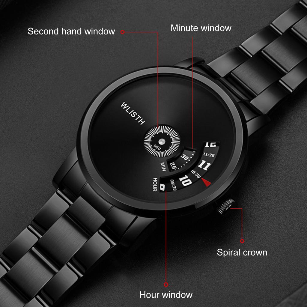 Buy Luxury Stainless Waterproof Men Creative WLISTH Steel Quartz Watch ...