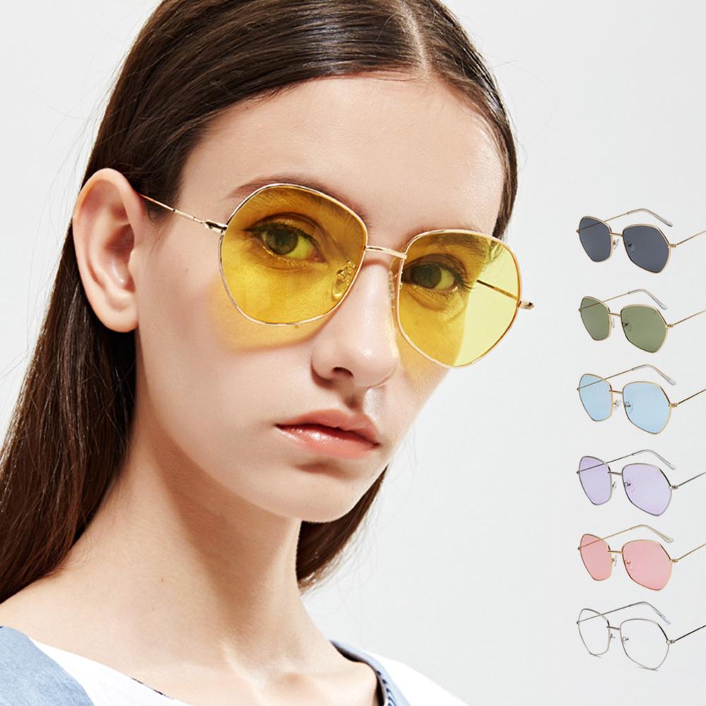 Buy Unisex Metal Frame Frog Mirror Trendy Gradient Sunglasses Eye Wear ...