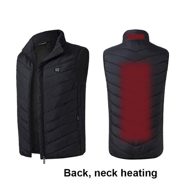 Buy USB Heated Vest Men And Women Coat Feather Thermal Heated Jacket ...
