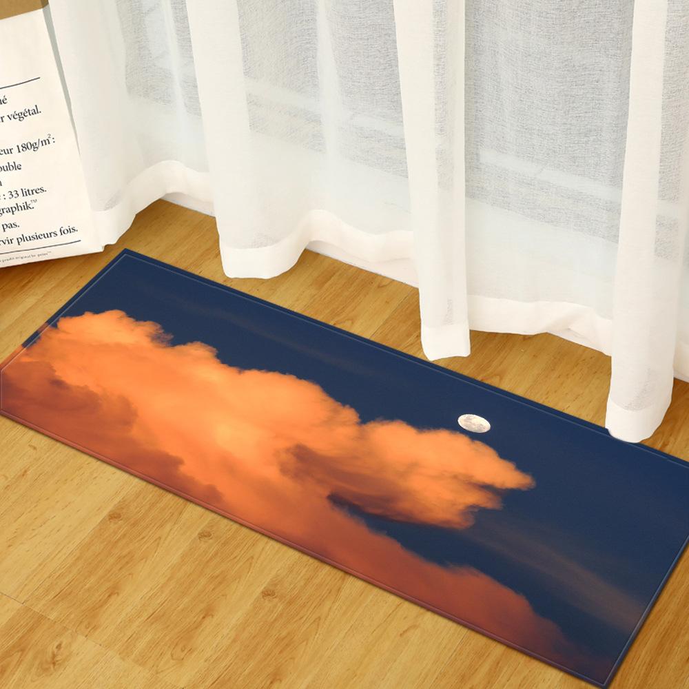 Buy Natural Scenery 3D Carpet for Living Room Green Forest Waterfall ...