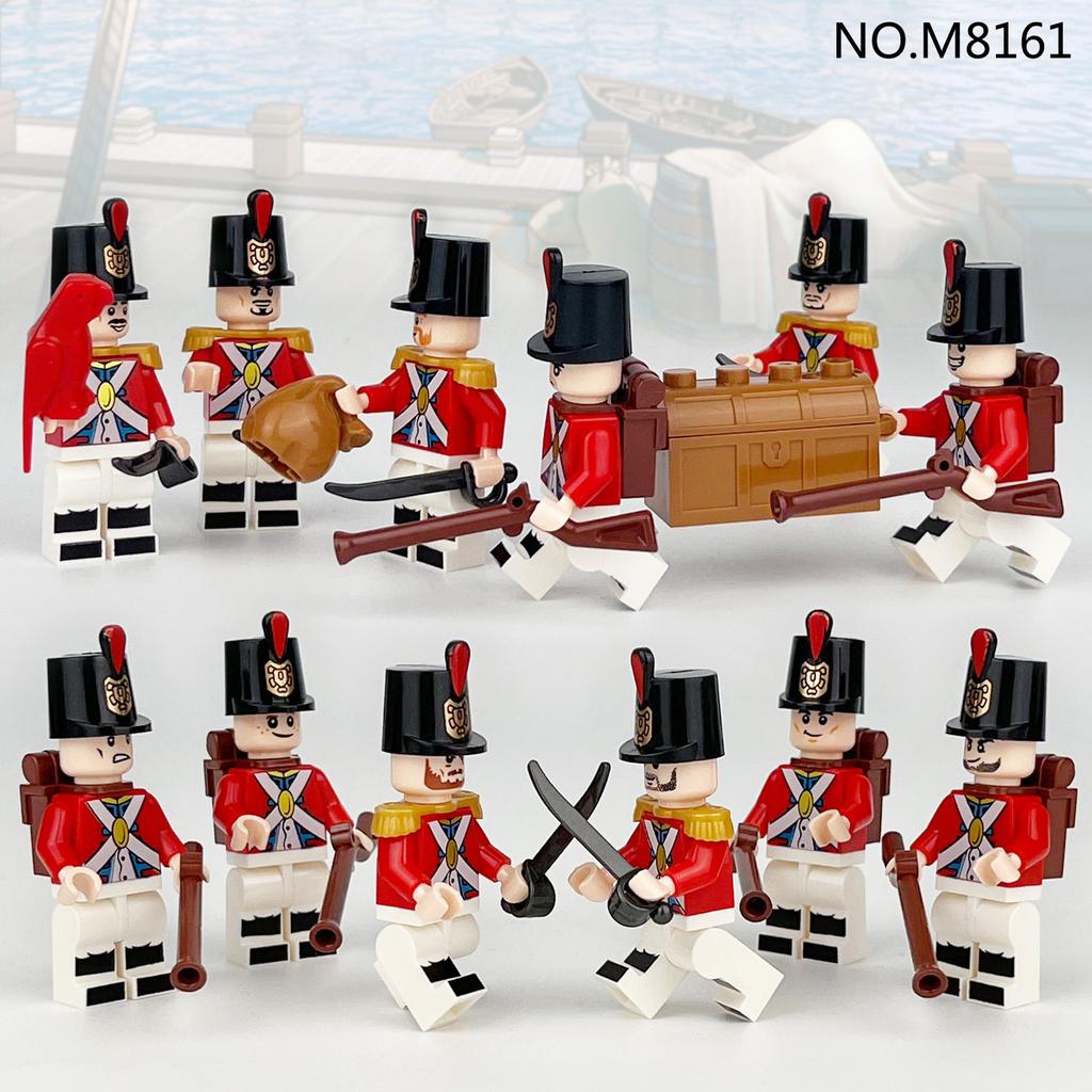 Buy 12pcs M8161 European Royal Navy Royal Guard Soldier Doll Building ...