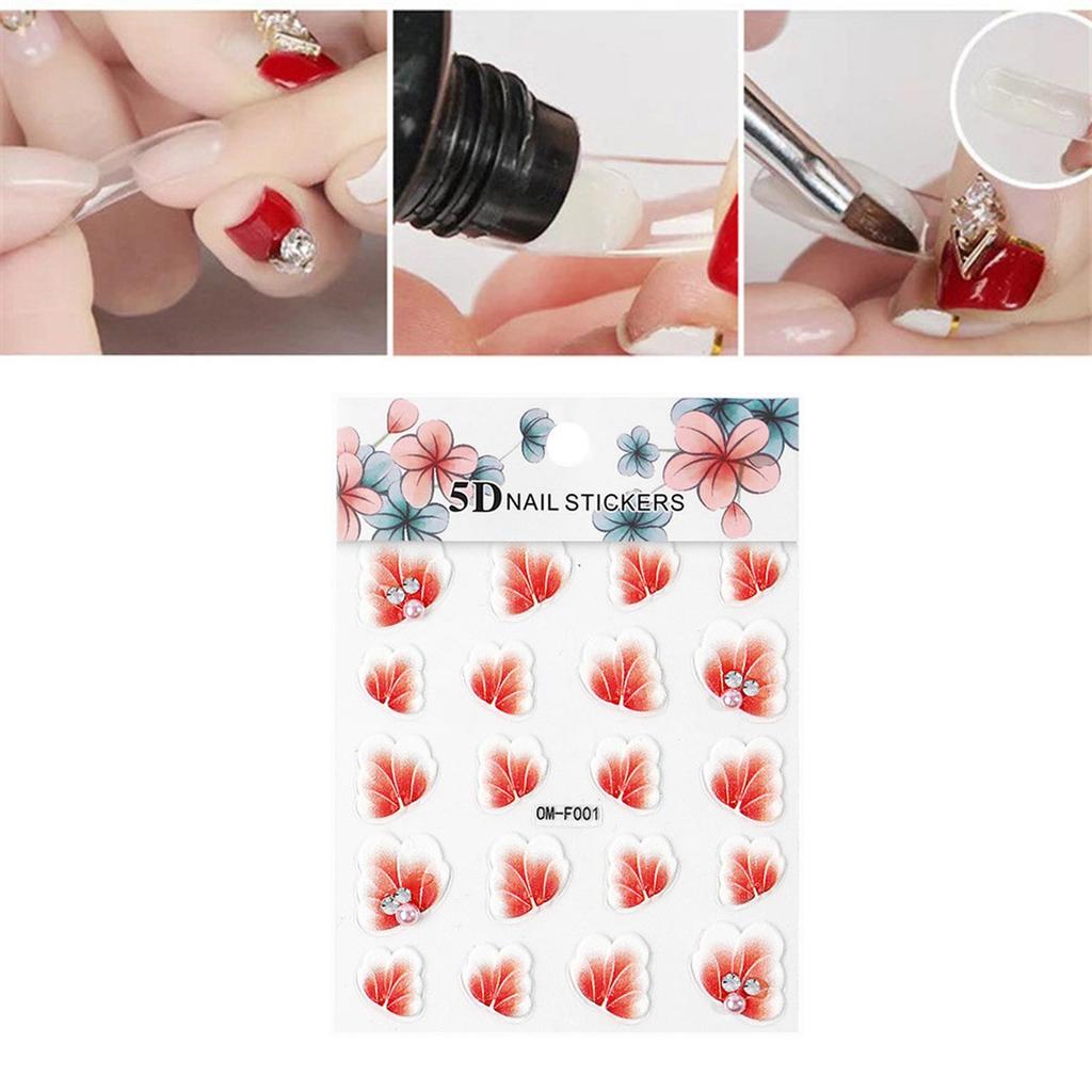 Buy Healthybody Manicure 5D Relief Sticker 5D Nail Sticker Beautiful ...