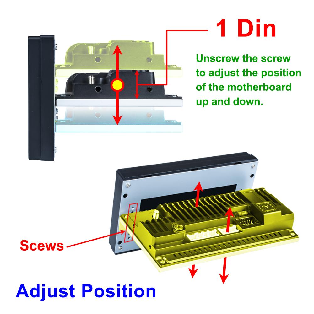 Buy Icreative 1 DIN Adjustable Universal Car Stereo Radio Android 7 ...