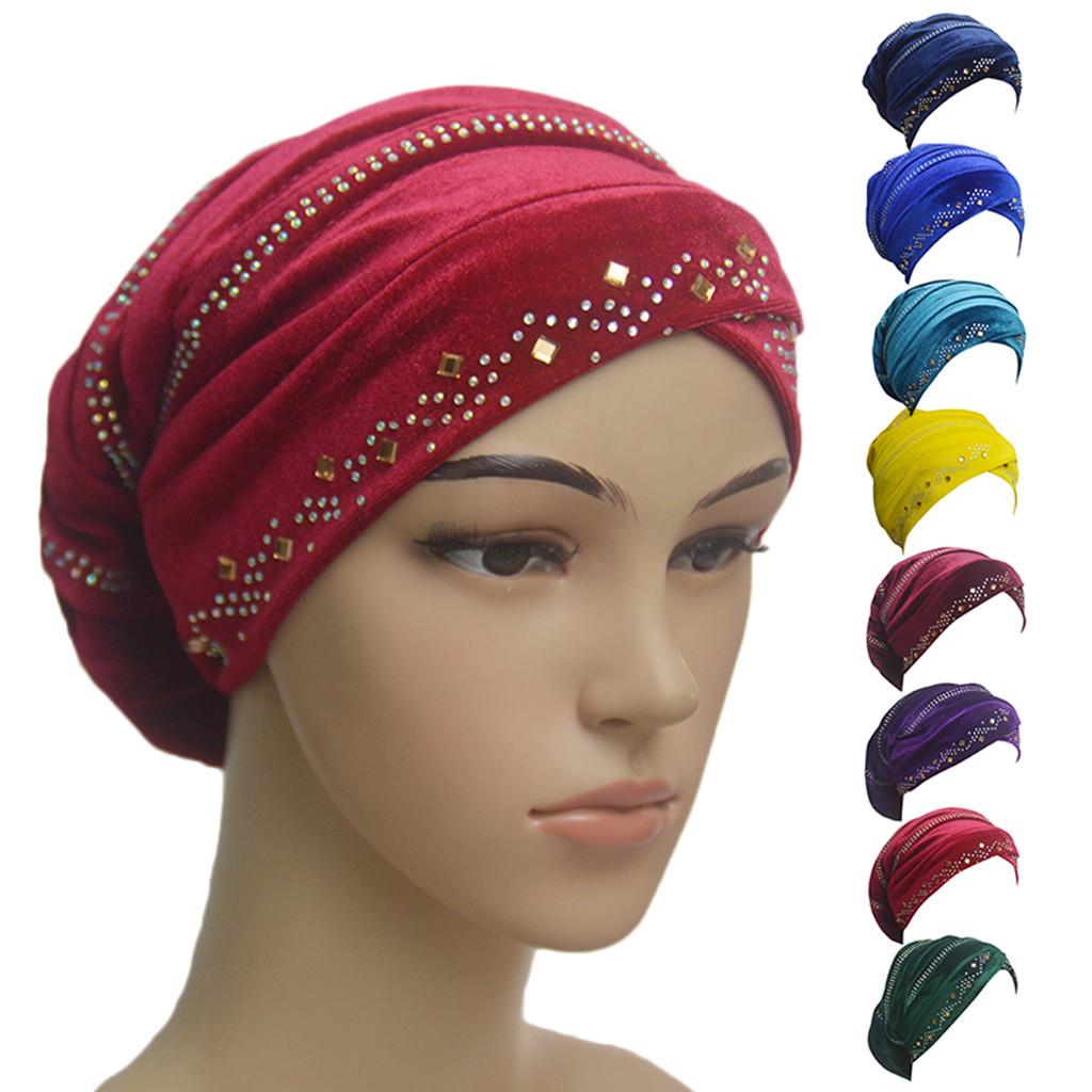 Buy [BD10] Women Muslim Frontal Cross Bonnet Hijab Turban Hat Chemo at ...