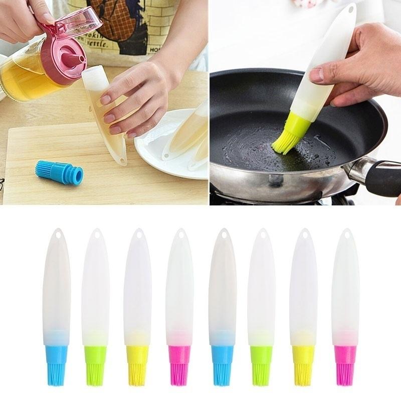 Buy 1pc Grill Oil Bottle Brushes Tool Heat Resisting Silicone BBQ ...