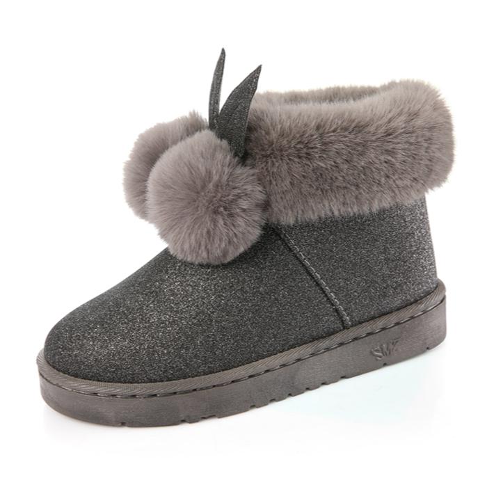 Winter New Women Ankle Boots Rabbit Ears Cute Boots and Velvet Thick ...