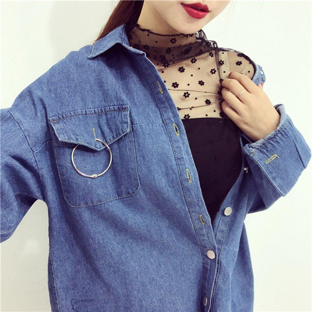 Buy Women Hollow Mesh Net T-Shirt Long Sleeve Tee Tops Transparent Slim ...