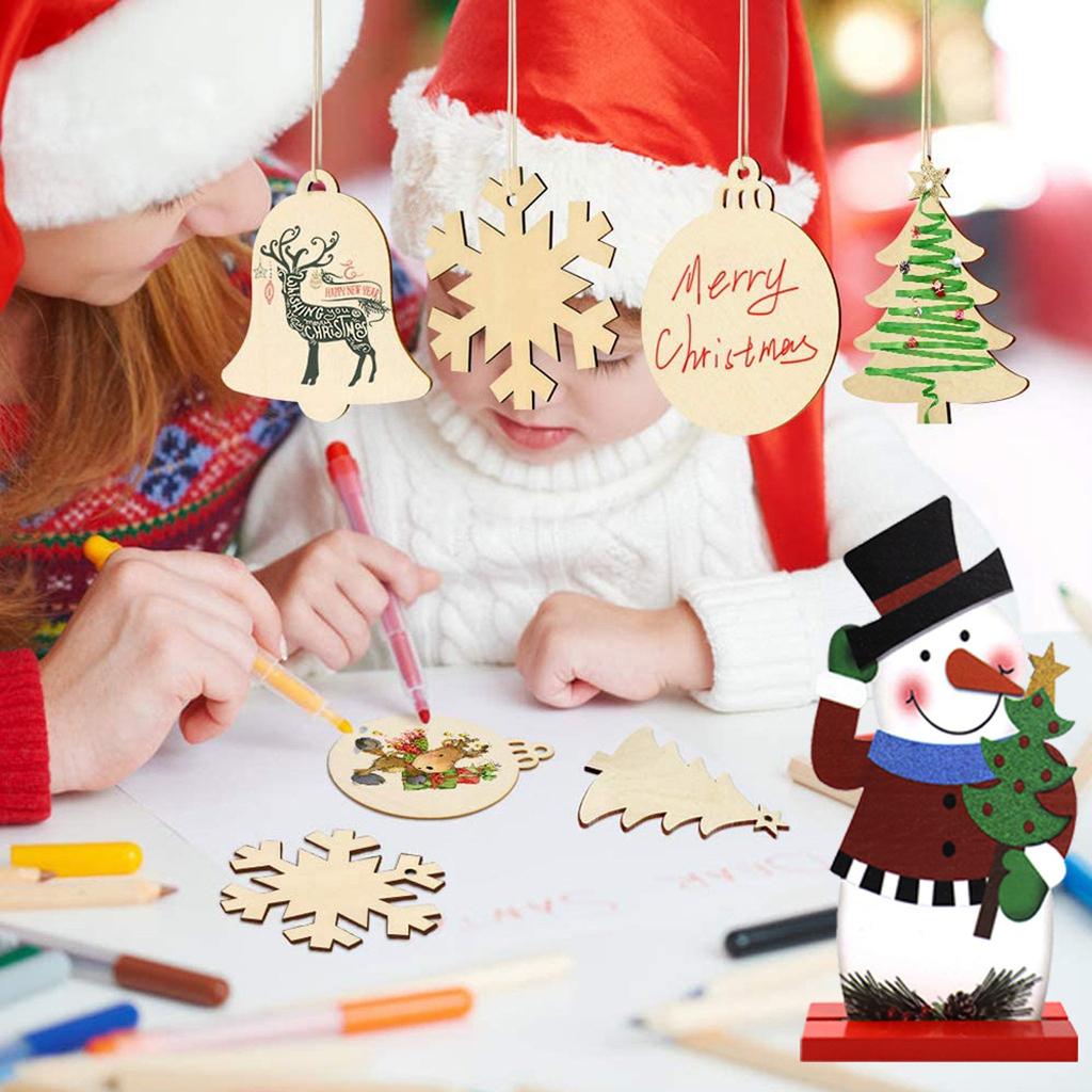 Buy Molihua Christmas Decorations Wooden Crafts Ornaments Creative ...