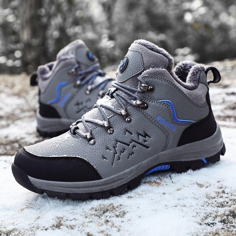 Buy Fashion Men Winter Boots With Fur Keep -Warm Plush Couple Men ...