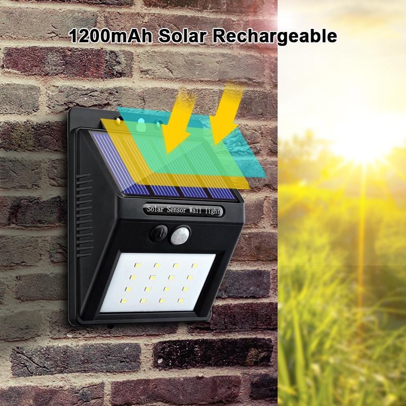Buy Solar Lamp Waterproof 20 LED Solar Light Panels Power PIR Motion ...