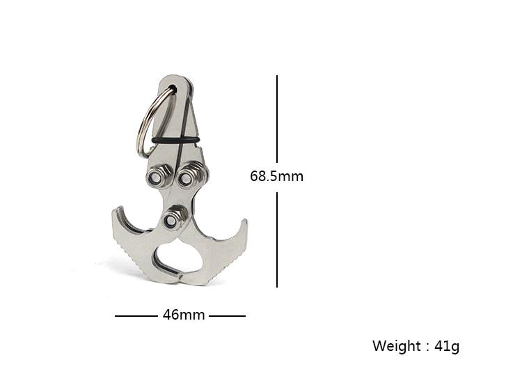 Buy Outdoor Stainless Steel Climbing Carabiner Claw for Gravity Sports ...