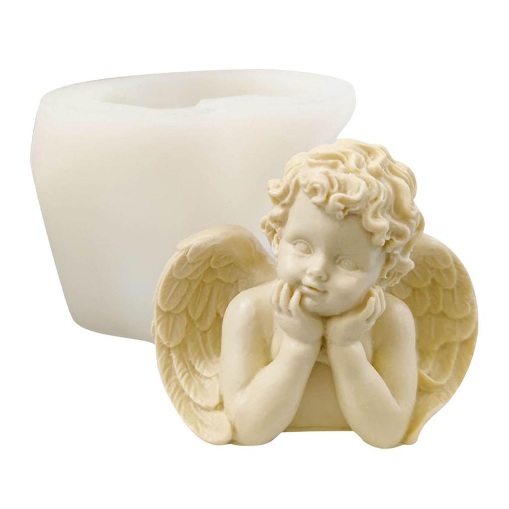 Buy 3D Angel Silicone Mold Candle Making Resin Moulds For DIY Handcraft ...