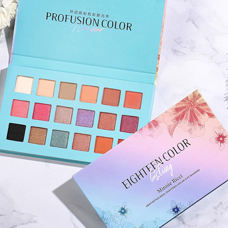 Buy 18 Colors Eye Shadow Palette Natural Shimmer Matte Eyeshadow Powder ...