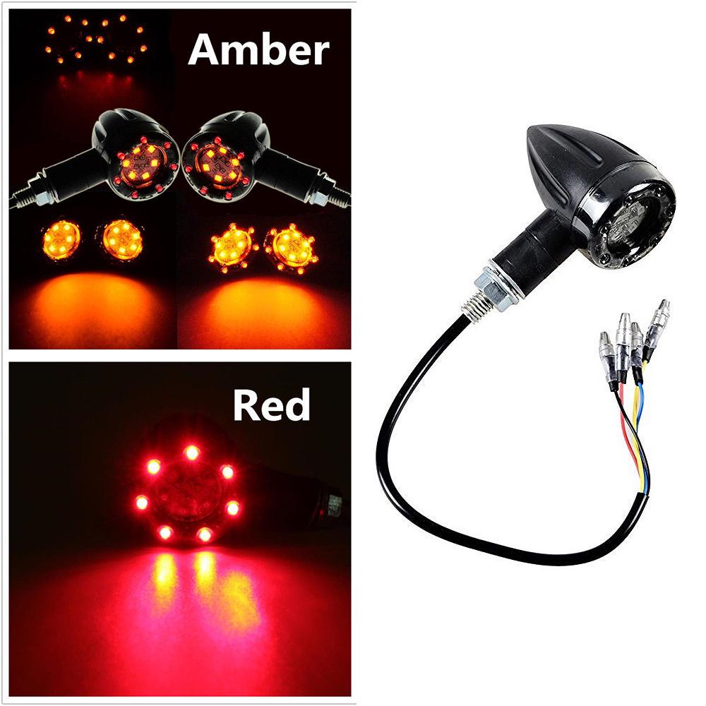 Buy 2*Universal Motorcycle Rear LED Indicator Lamp Turn Signal Brake ...