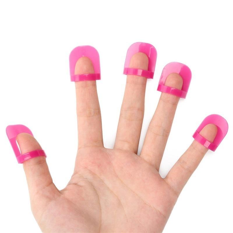 Buy 10size/Set Manicure Finger Nail Polish Shield Protector Tool Nail ...