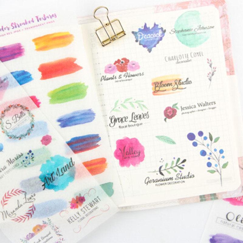 Buy 6pcs Colorful Creative Book Sticker DIY Scrapbook Diary Notebook ...