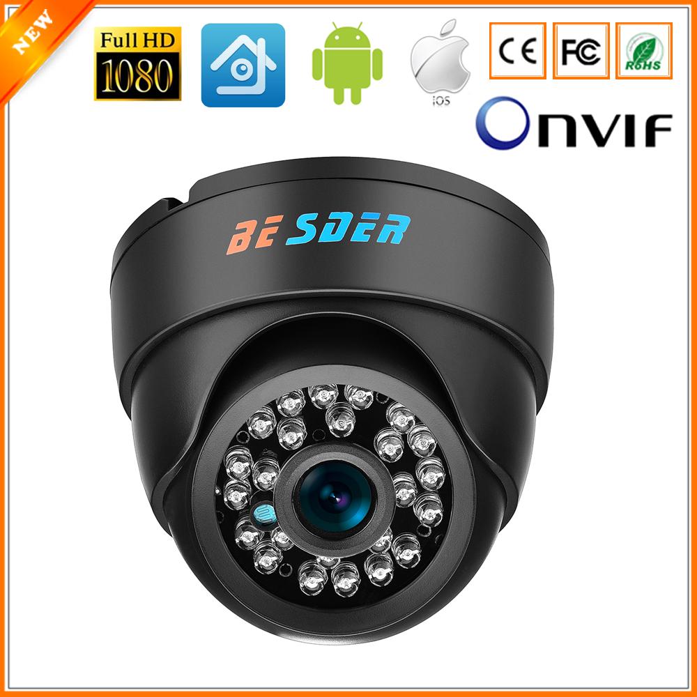 BESDER Wide Angle IP Camera Indoor Dome Camera Security 1080P 2MP 24 IR ...