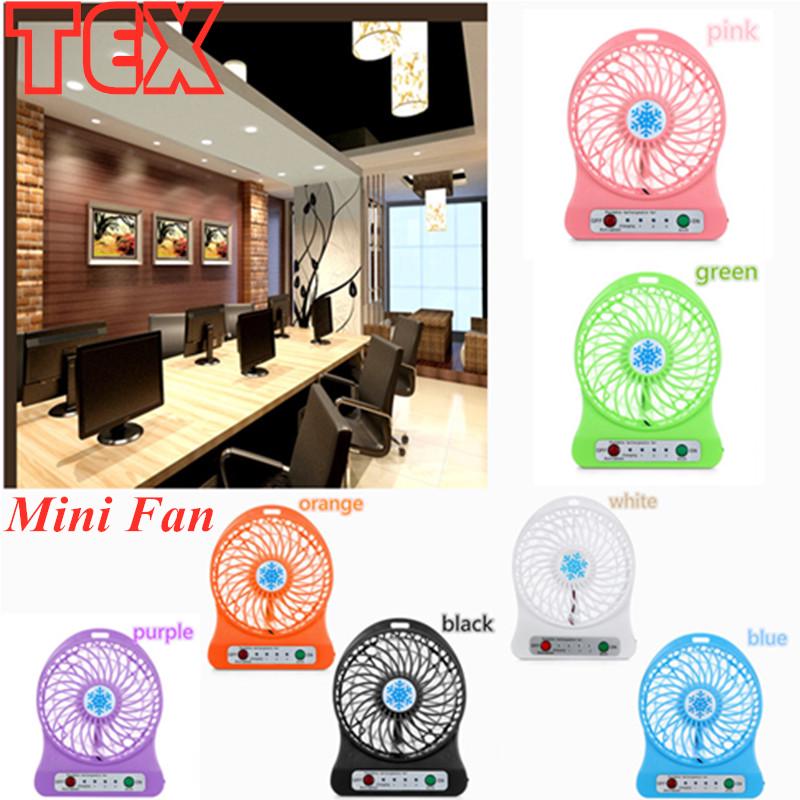 Buy Portable Rechargeable LED Light Fan Air Cooler Mini Desk USB 18650 ...