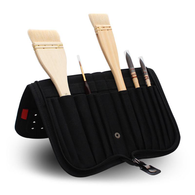 Satın alın Professional Artist Paint Brushes Case Zippered Brush Holder ...