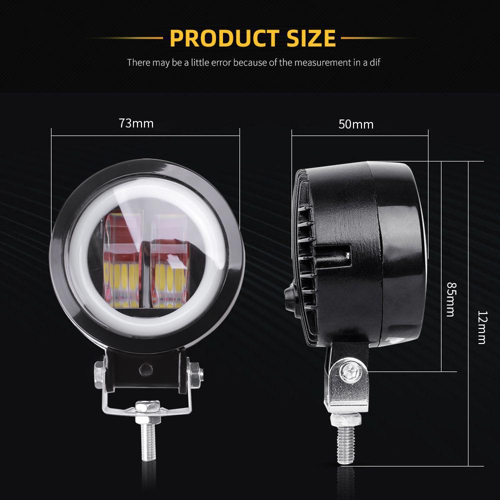 Buy 2PCS/1PCS 9V-32V Waterproof Angel Eyes LED Lights Portable ...