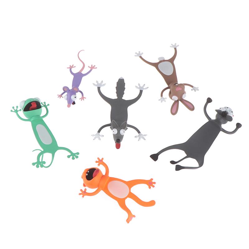 Buy Cute 3D Animal Squashed Cat Rabbit Mouse Bookmarks Creative Wolf ...