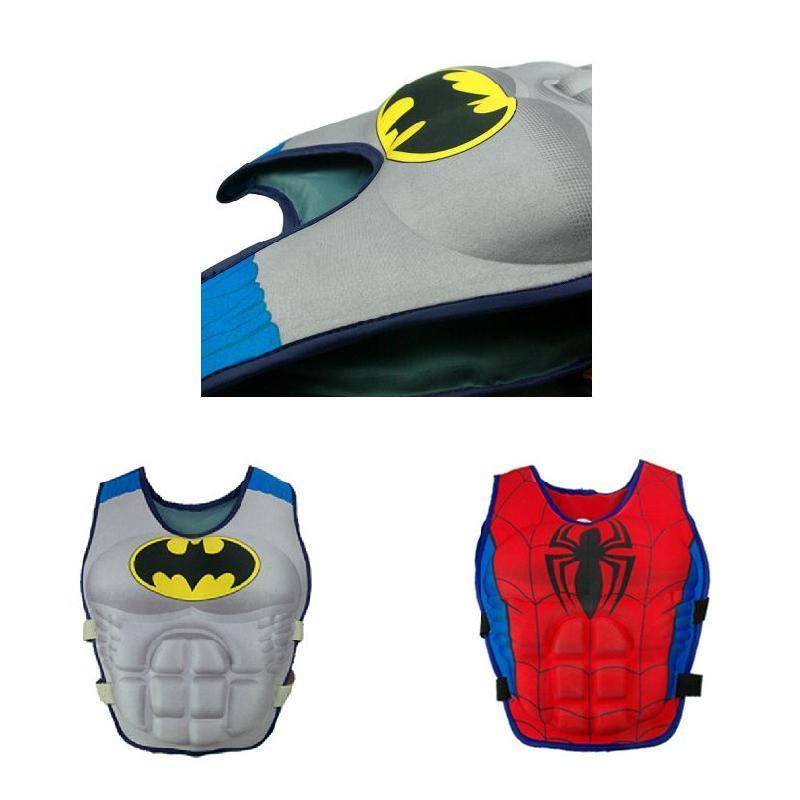 Buy Swimming Suit Superman Batman Spiderman Swimming Float Vest Jacket ...