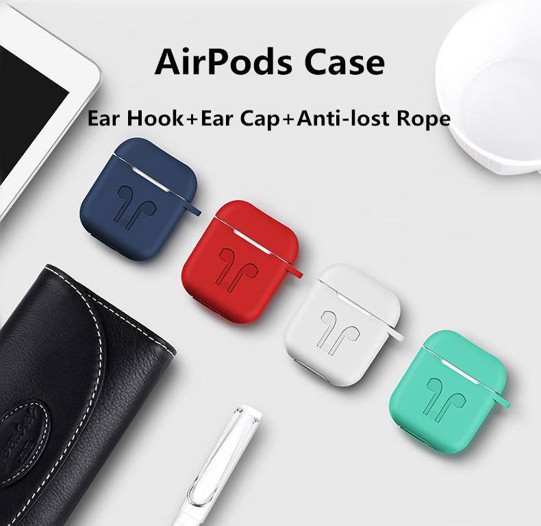 Shockproof Soft Silicone Protector Case Cover Shield for Apple AirPods ...