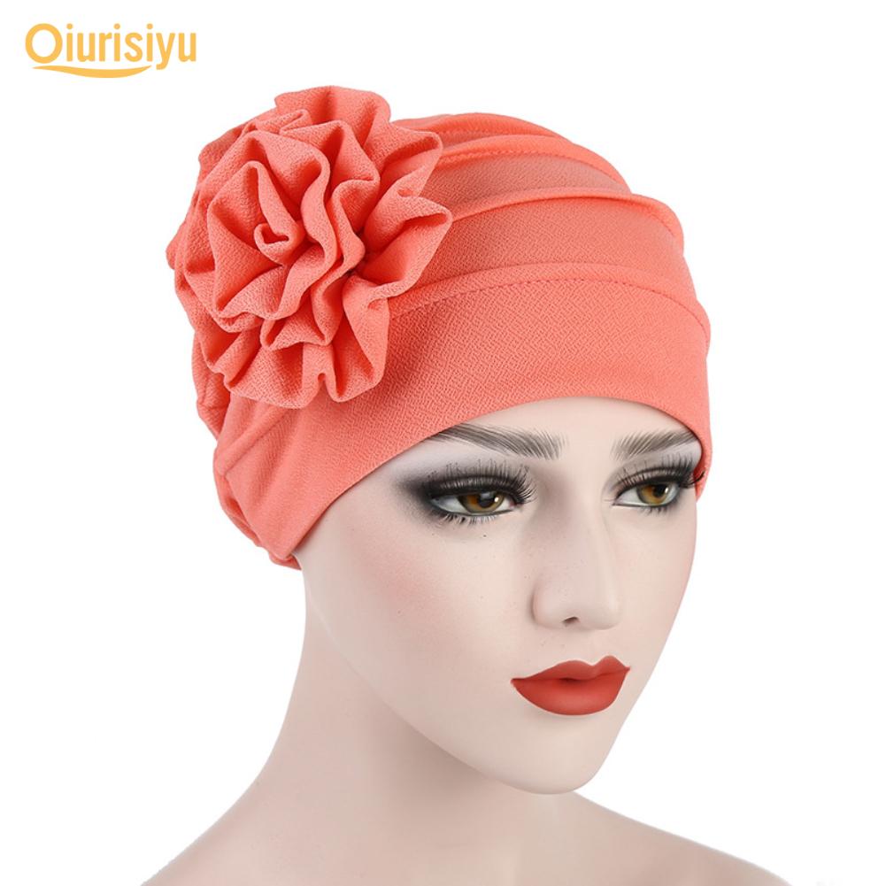 Buy Women Side Flower Cap Solid Color Stretch Hat at affordable prices ...