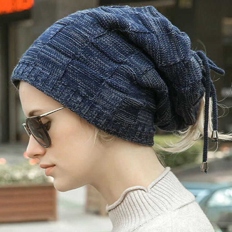 Buy Unisex Multifunctional Drawstring Knit Ski Hat Women Men Outdoor ...