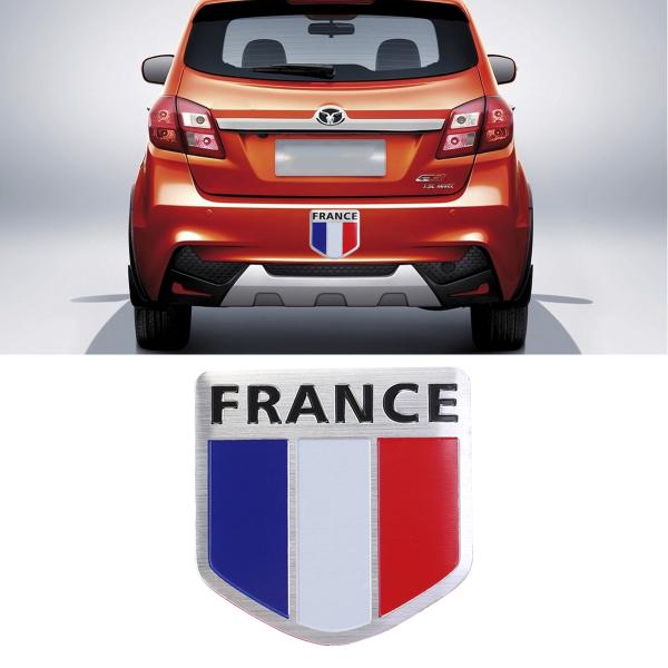Buy FRANCE Car Emblem Sticker National Flag Bumper Badge Decal Car Body ...