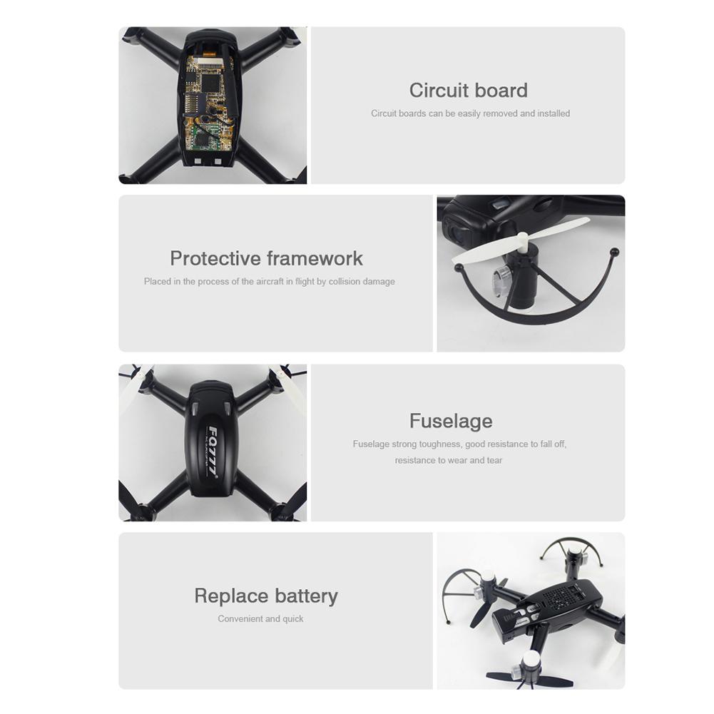 Buy FQ777-FQ10A Pocket Drone Mini WiFi RC Quadcopter FPV 2.0MP 720P HD ...