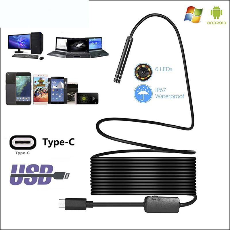 Megapixel Hd Usb Endoscope Type C Borescope Inspection Camera For ...