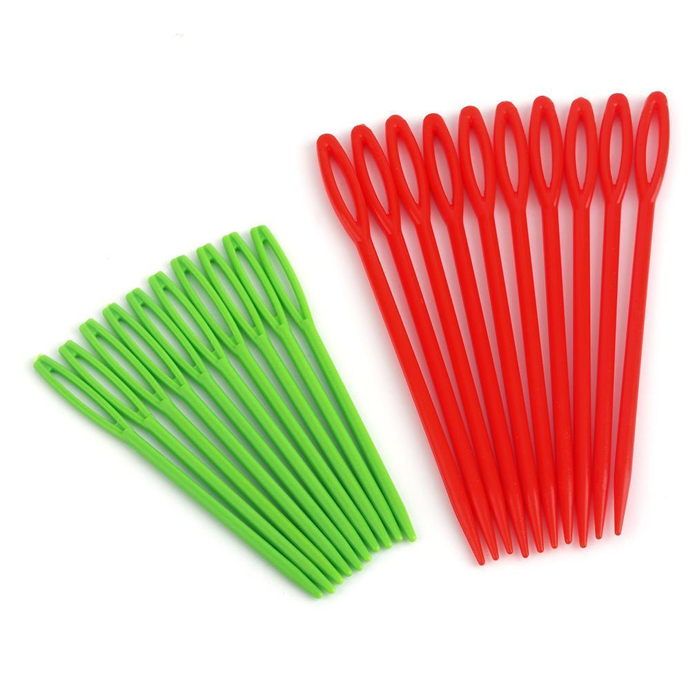 20 Pcs/Set 9cm/7cm Multicolor Plastic Sewing Suture Needles DIY Tool EI ...