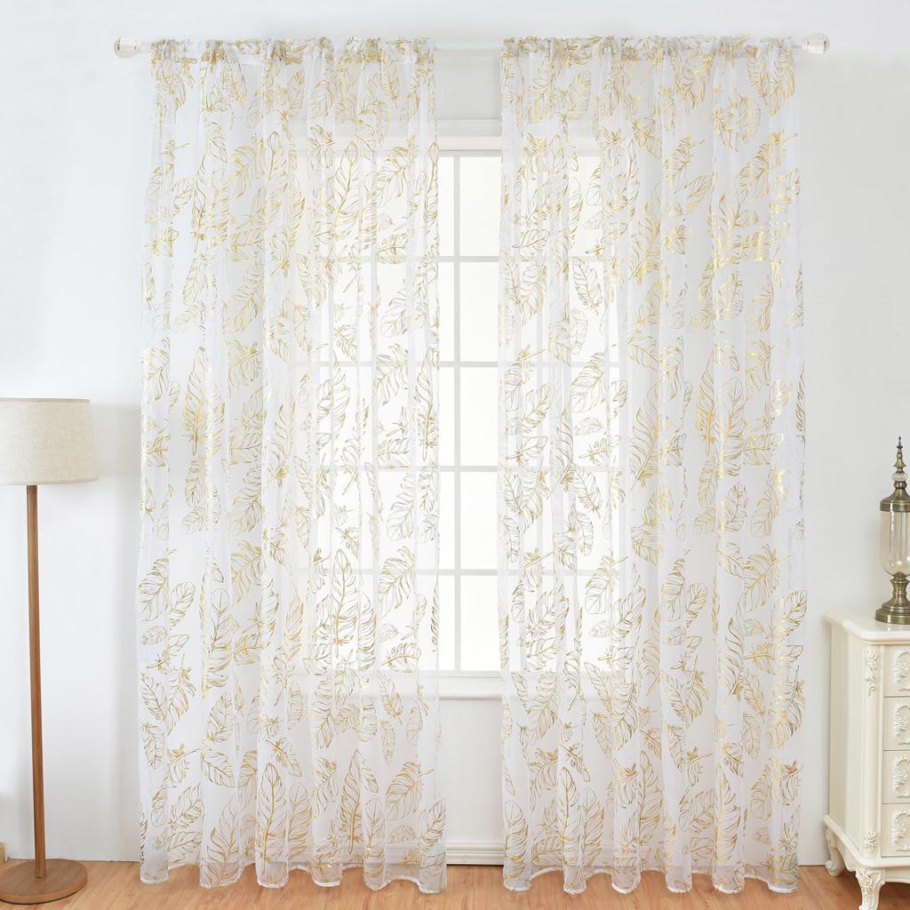 Buy JS 1Pcs Solid Window Curtain Drape Panel Daylight Protection Sheer ...