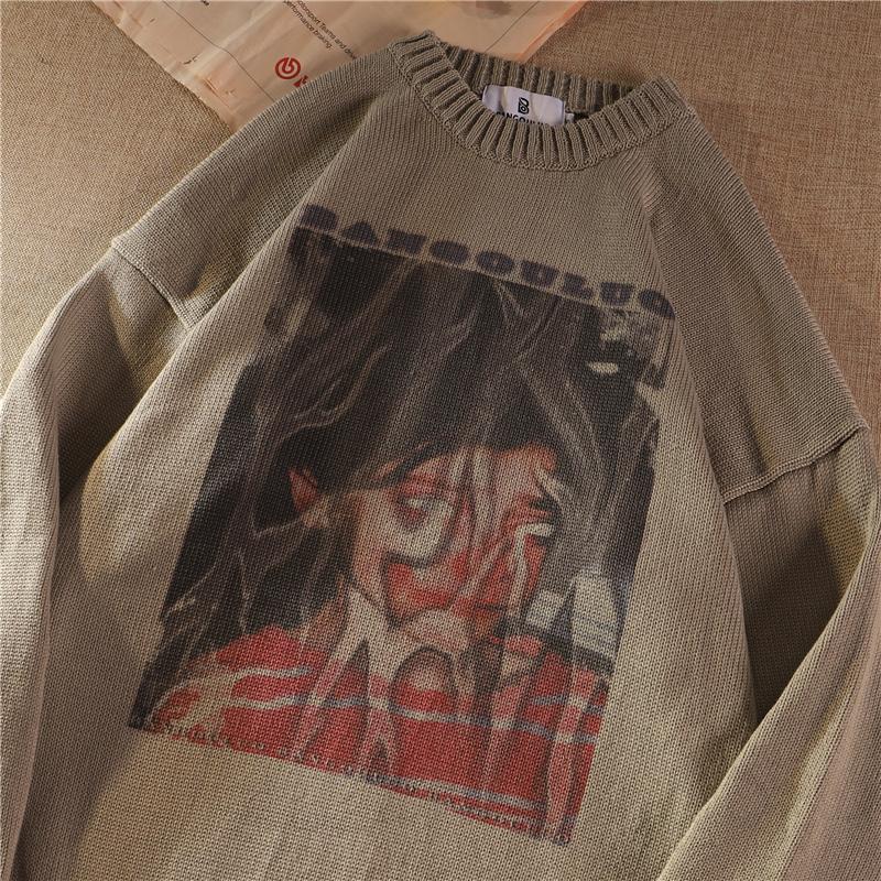 Cheap 2022 Women's Knitted Goth Y2K Sweater Pullovers Ladies Winter ...