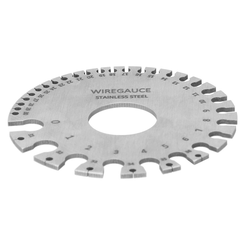 Wire Gauge Measuring Tool Round Stainless Steel Diameter Ruler Gauge ...