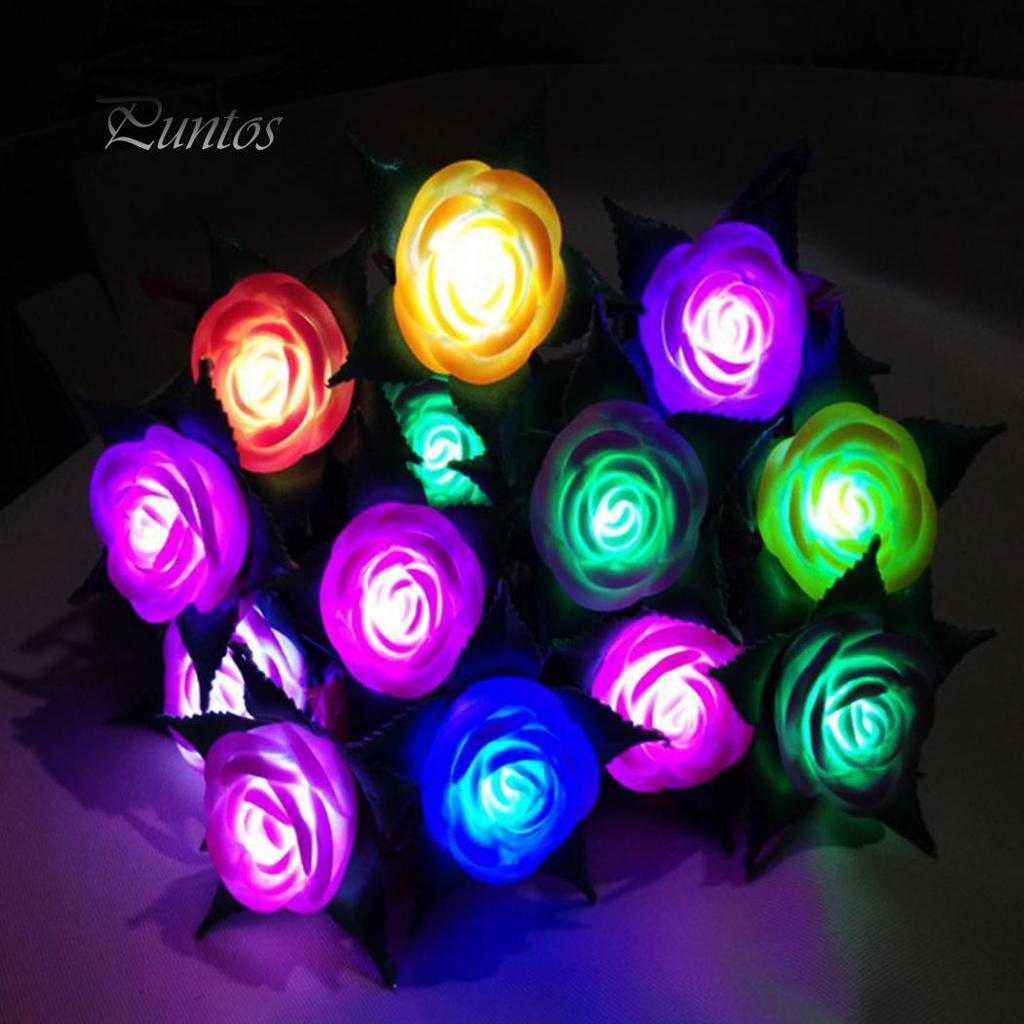 Buy Household Article Romantic LED Luminous Flashing Simulation Rose ...