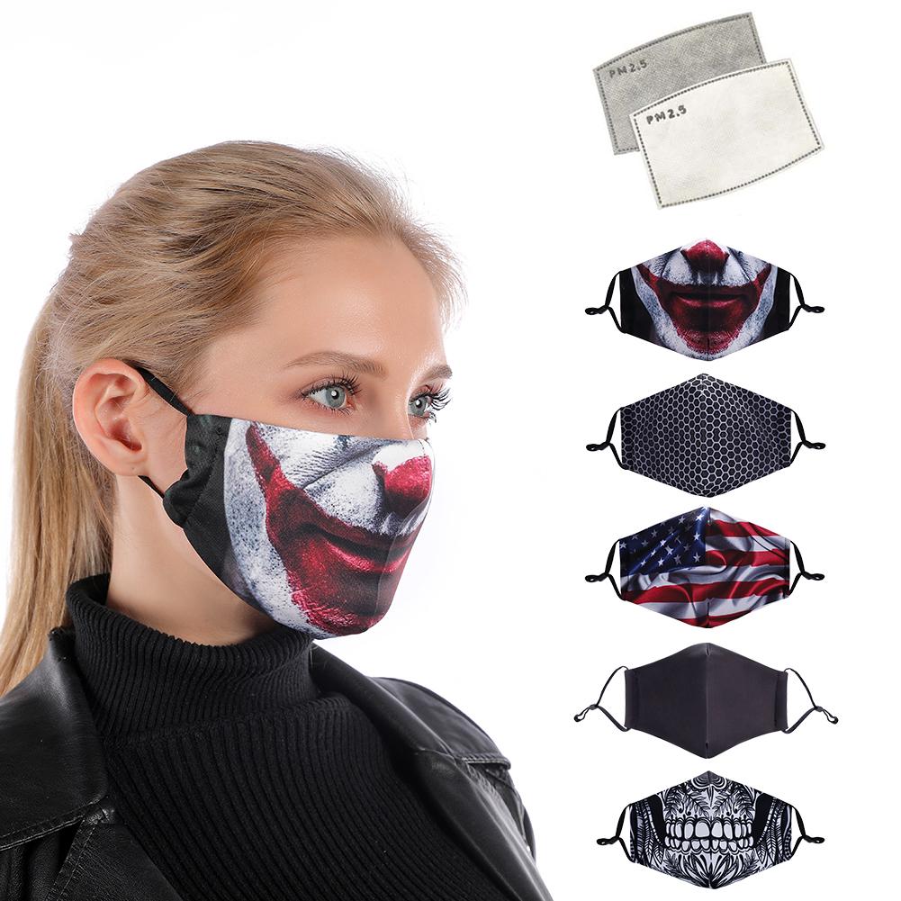 Reusable Dust-Proof Mask Anti PM2.5 Printed Mouth Cover with 2x Filter ...