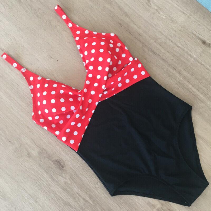Buy Push Up Cross Monokini Women Striped Floral Dot Printed Swimwear ...