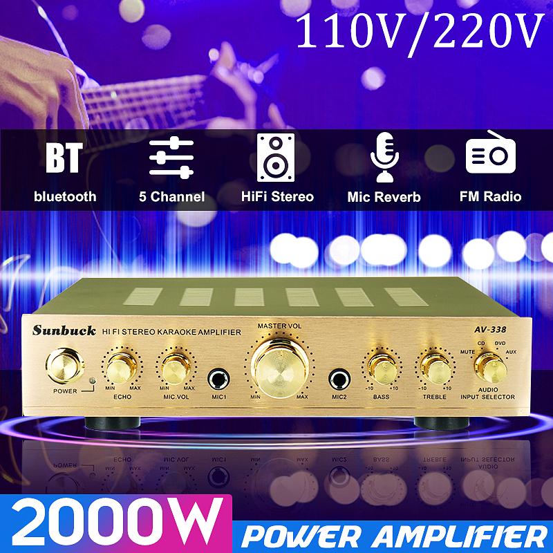 Cheap 2000W 50/60Hz HIFI Digital Stereo Audio Power Amplifier Speaker 5 ...