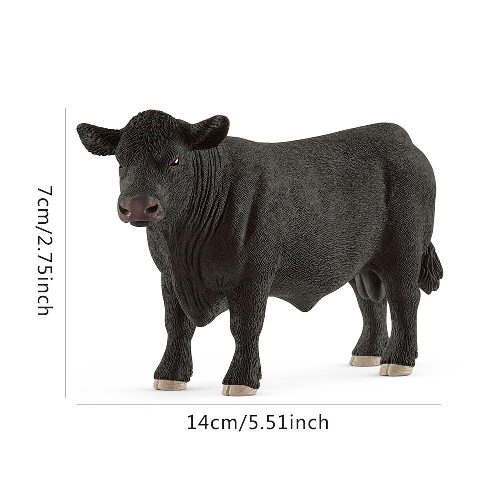 Buy 5.5inch Black Angus Bull Toy Figurine PVC Wild Life Figures 13879 ...