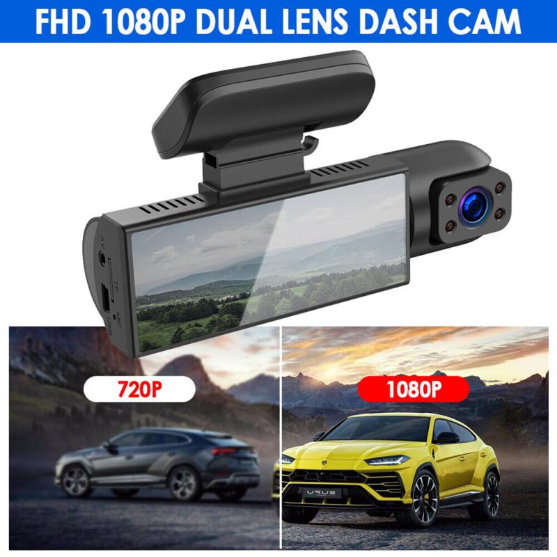 Cheap Dash Cam 3.16-inch Dual-lens Driving Recorder Front Inside Camera ...