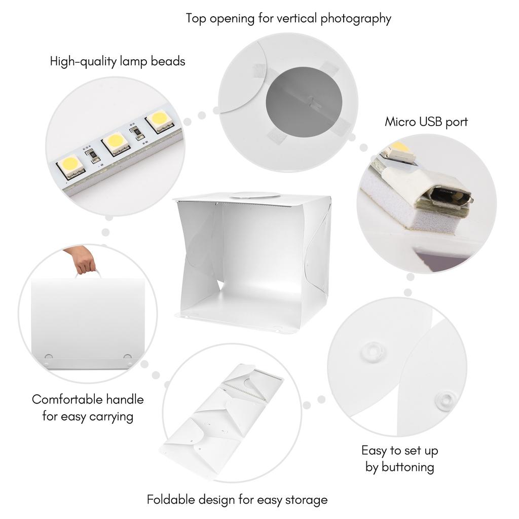 Cheap Andoer 40cm/ 15.7inch 10W Portable Foldable Mini Photography ...