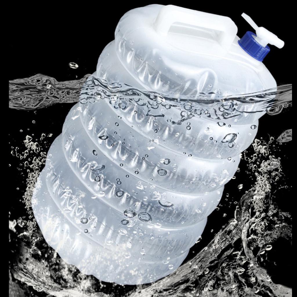 Cheap Portable Folding Water Bag Outdoor PE Telescopic Bucket With Faucet For Camping | Joom