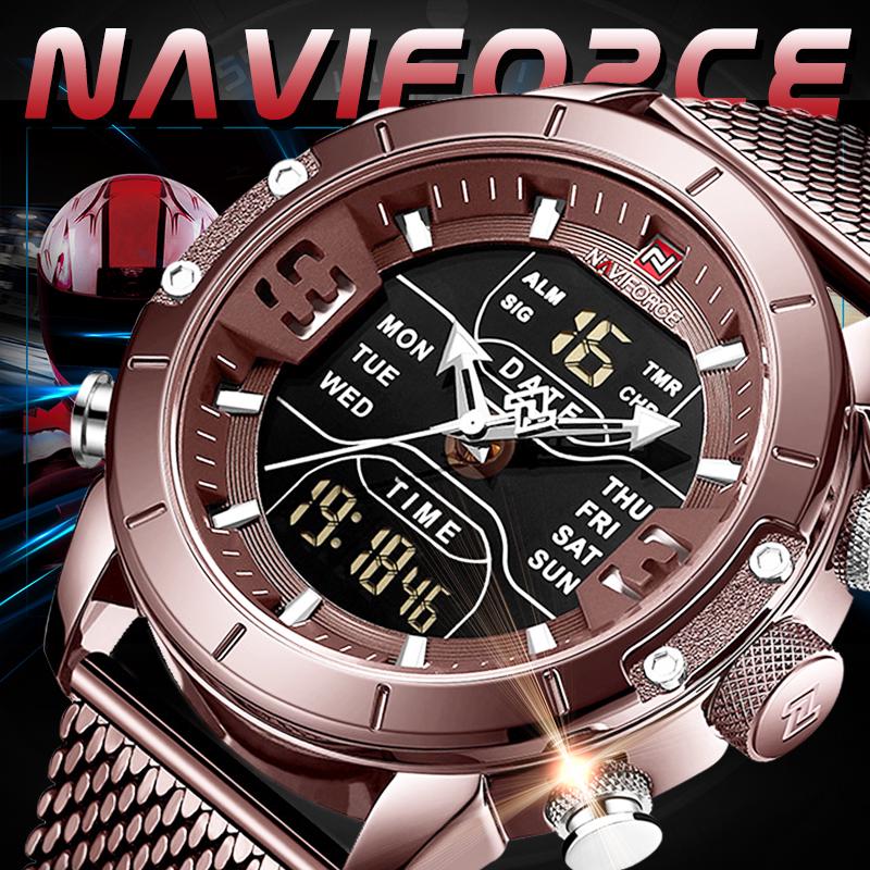 Buy Mens Analog Digital Watch Fashion Multiple Time Zone Bracelet ...