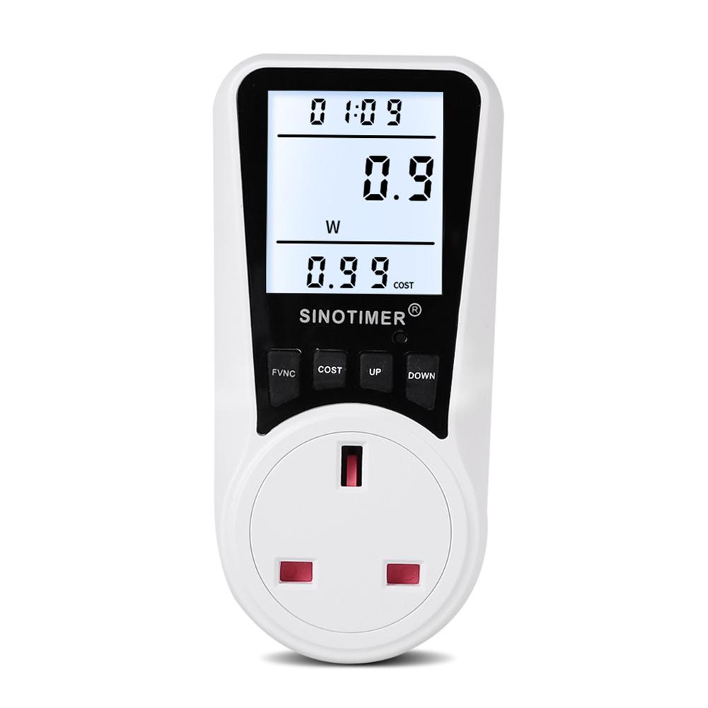 Digital LCD Power Meter Wattmeter Socket Kwh Energy Meter (UK 230V 13A ...