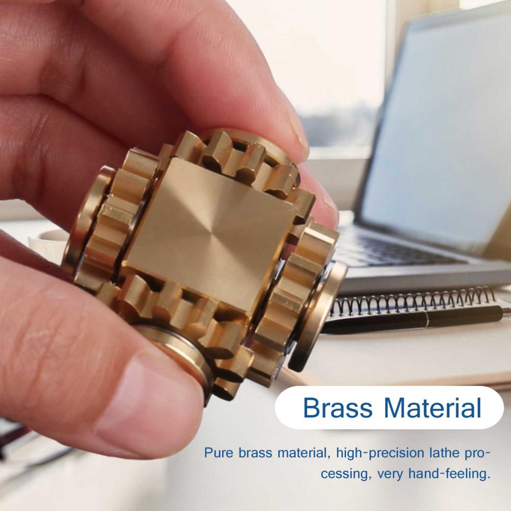 Cheap Pure Brass Fidget Cube Fidget Spinner Toys Gears Linkage Anti ...